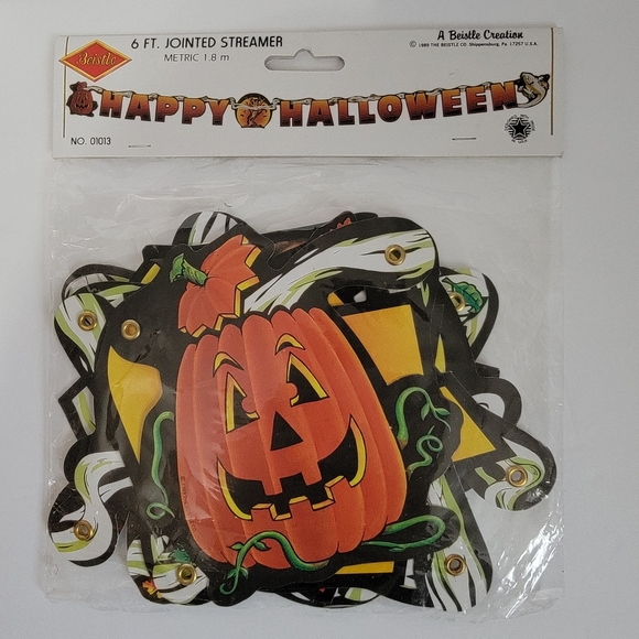 Beistle | Holiday | Vintage Beistle Happy Halloween Banner New In ...